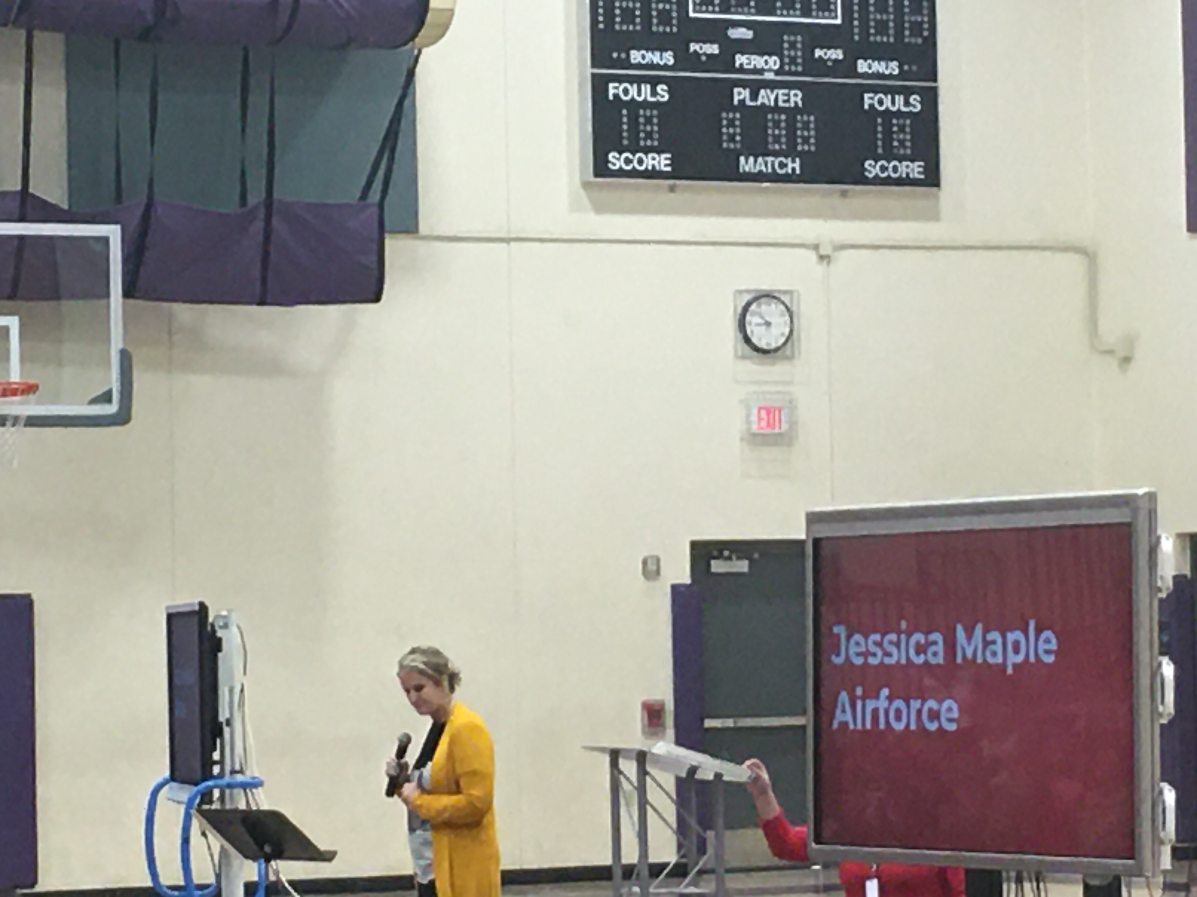 Mosinee School Board member Jessica Maple presenting about her service ...